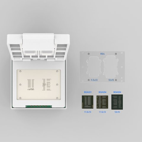eMMC / eMCP Socket BGA221 / BGA254 Test Socket Adapter for UFI-Box ...